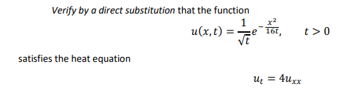Solved Verify by a direct substitution that the function | Chegg.com