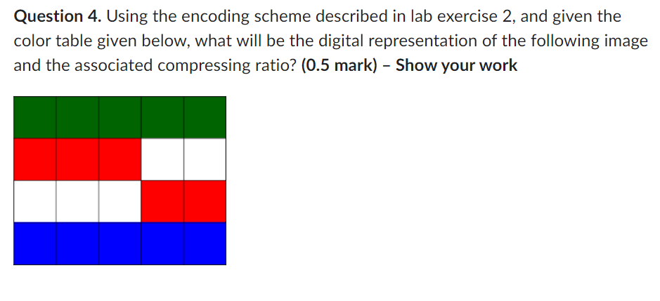 Question 4. ﻿Using the encoding scheme described in | Chegg.com