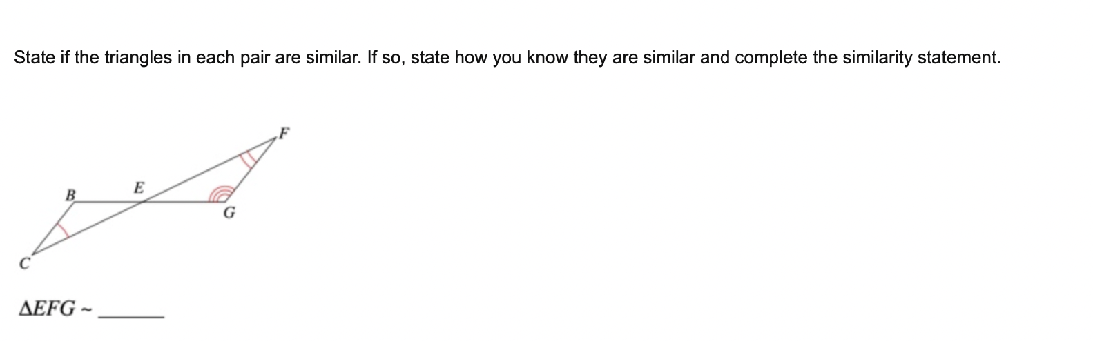 Solved State if the triangles in each pair are similar. If | Chegg.com