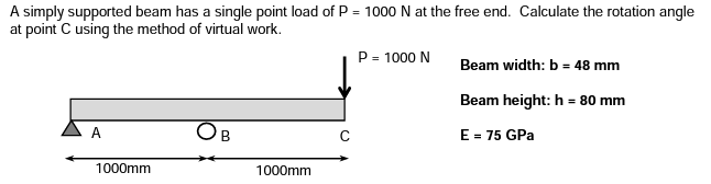 Solved simply supported beam has a single point load of | Chegg.com