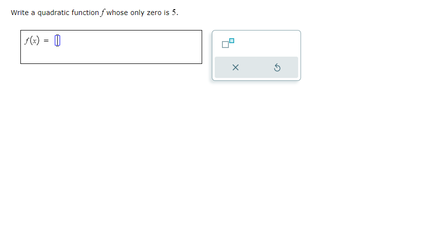 Solved Write a quadratic function \\( f \\) whose only zero | Chegg.com