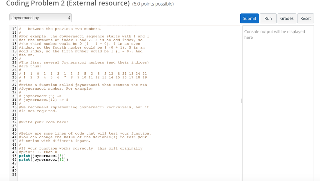 Solved Coding Problem 2 (External resource) (6.0 points | Chegg.com
