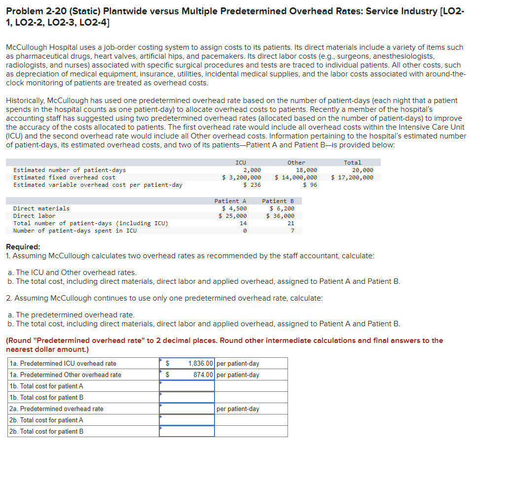 Solved Problem 2-20 (Static) ﻿Plantwide versus Multiple | Chegg.com
