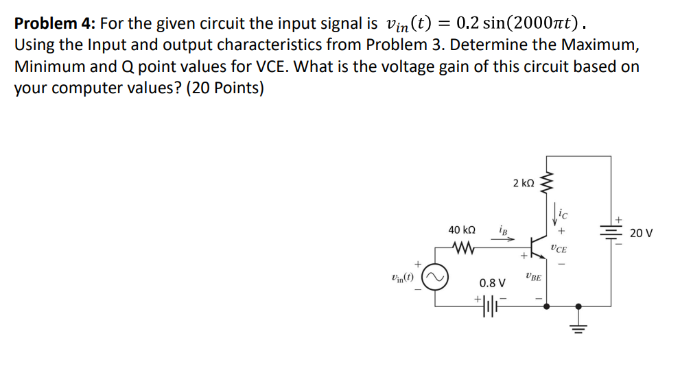 Solved Problem 4: For the given circuit the input signal is | Chegg.com Solved Problem 4: For the given circuit the input signal is | Chegg.com