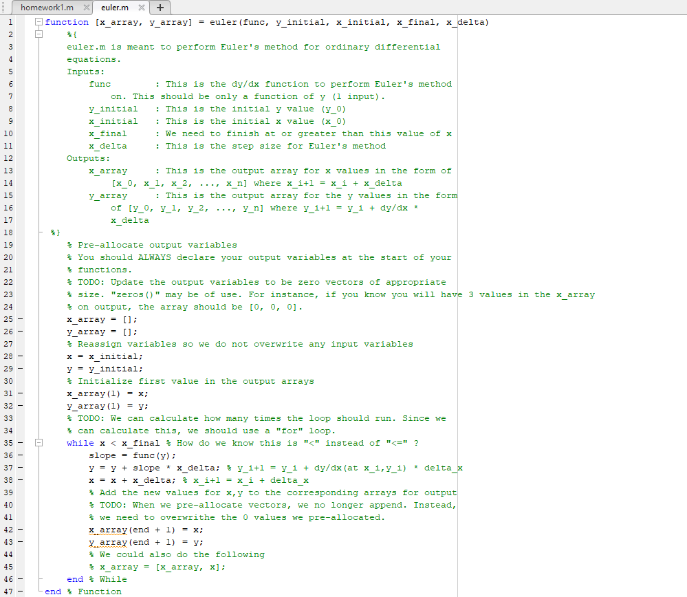 Solved Use Matlab Code Please Rework The Preallocation 