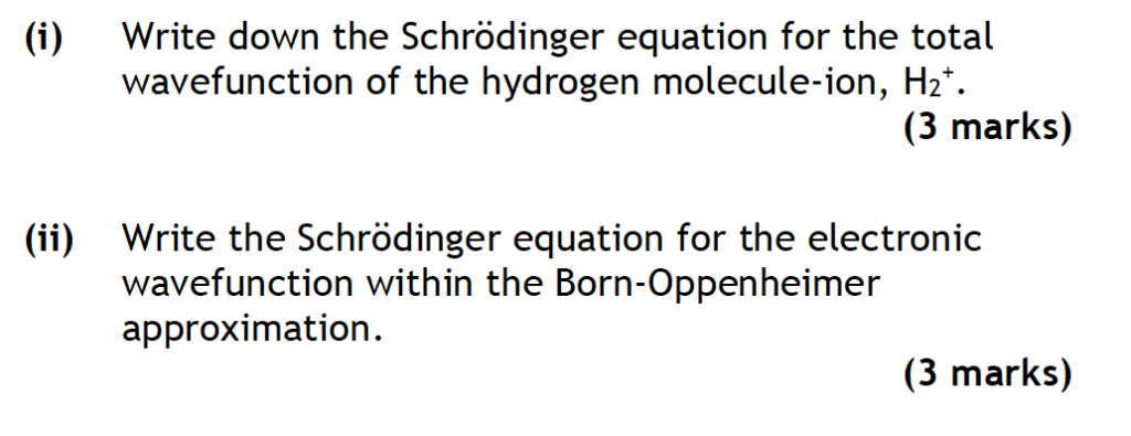 Solved Write down the Schrödinger equation for the total | Chegg.com