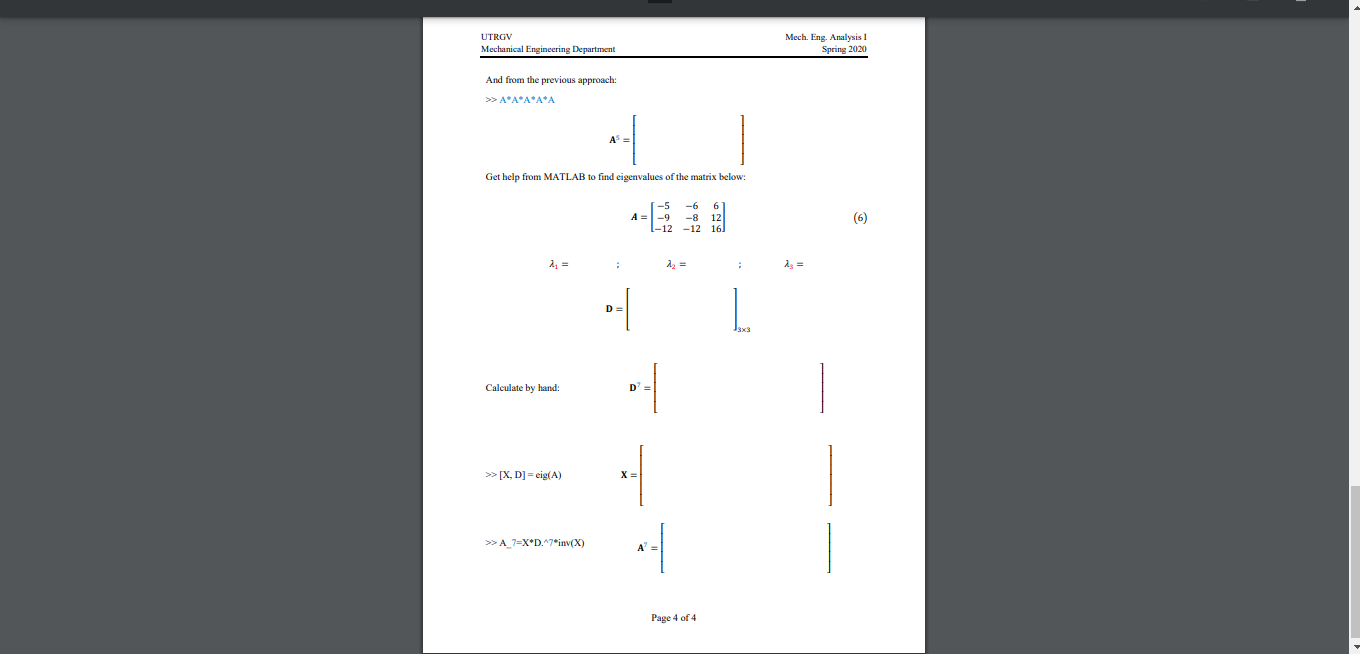 Solved 2. Diagonalizing a matrix For A, find and then use | Chegg.com