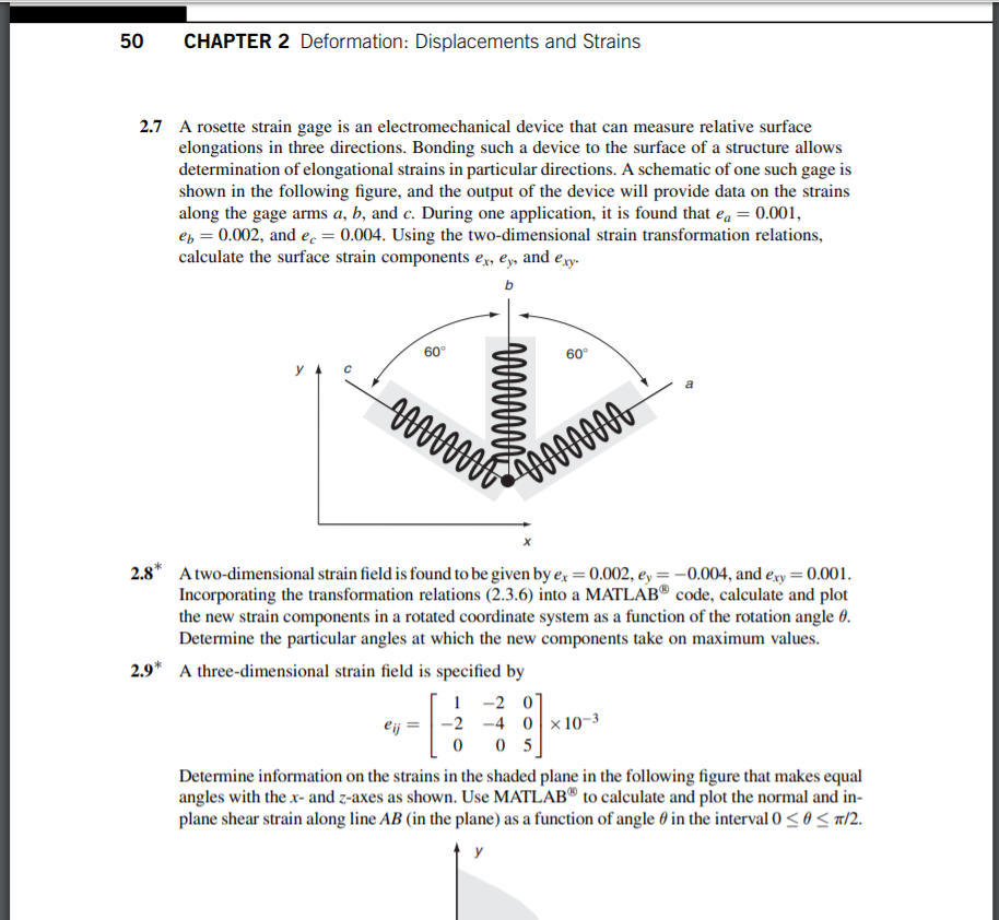 Solved CHAPTER 2 Deformation: Displacements and Strains 50 | Chegg.com