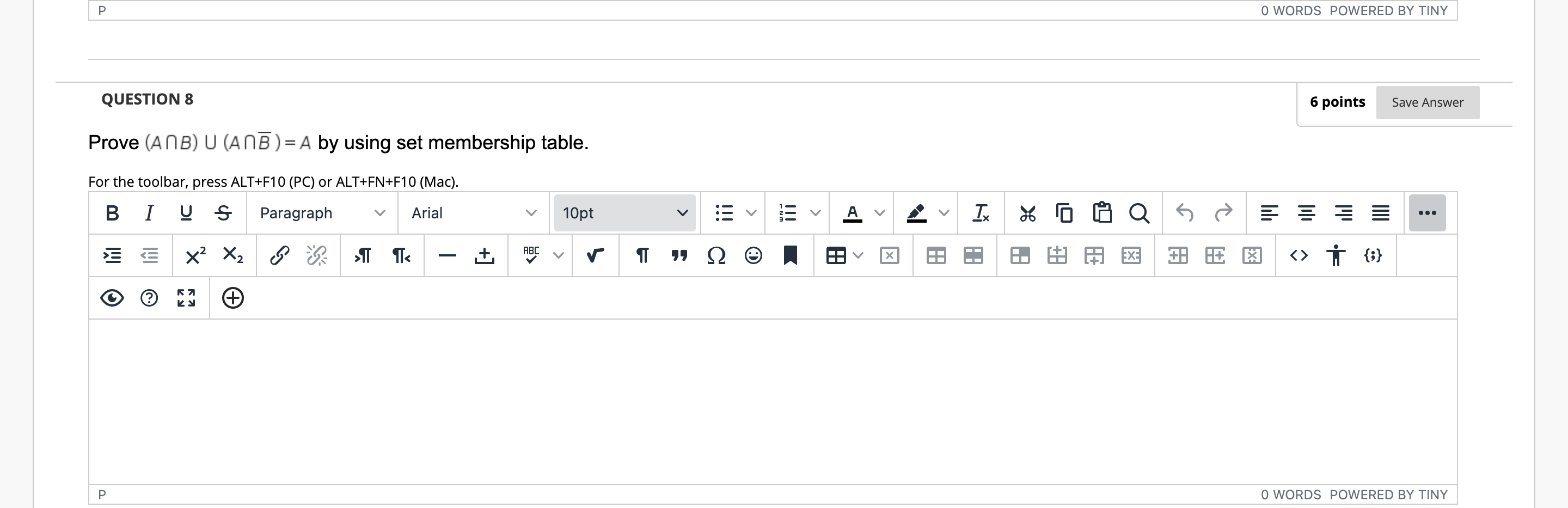 Solved Prove (A∩B)∪(A∩Bˉ)=A by using set membership table. | Chegg.com