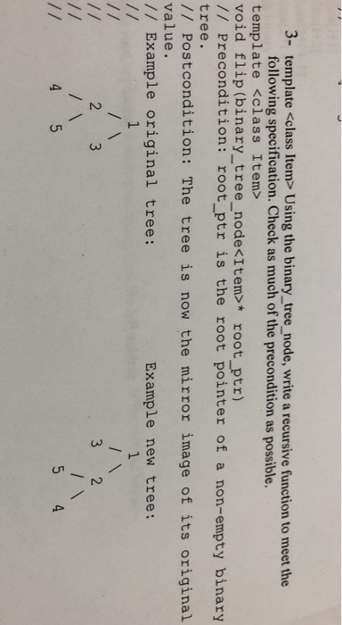 Solved 3- template Using the binary _tree node, write a | Chegg.com