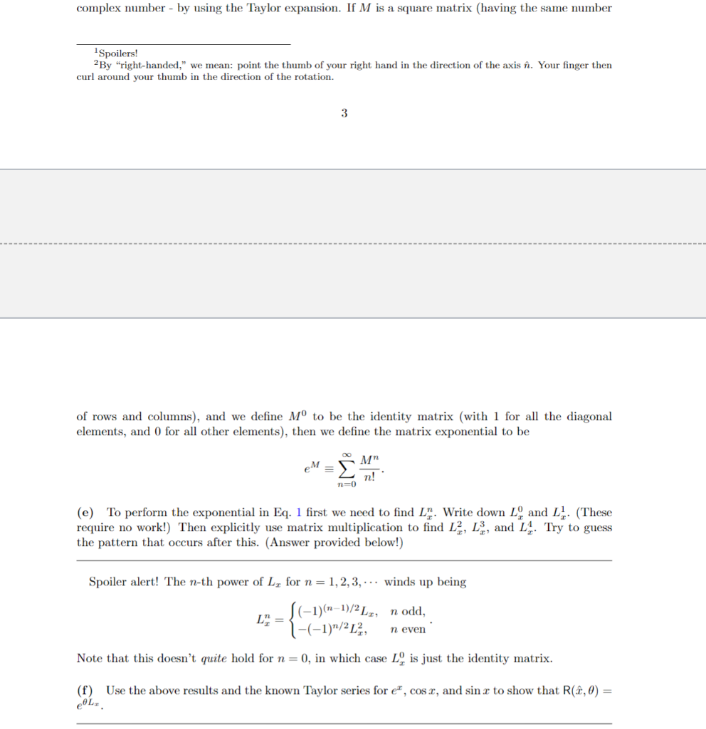 Problem 3.2 - Rotations In this problem we will look | Chegg.com