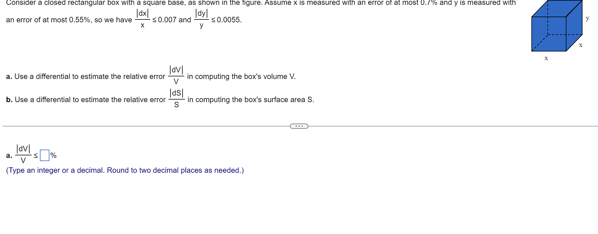Solved Consider a closed rectangular box with a square base, | Chegg.com