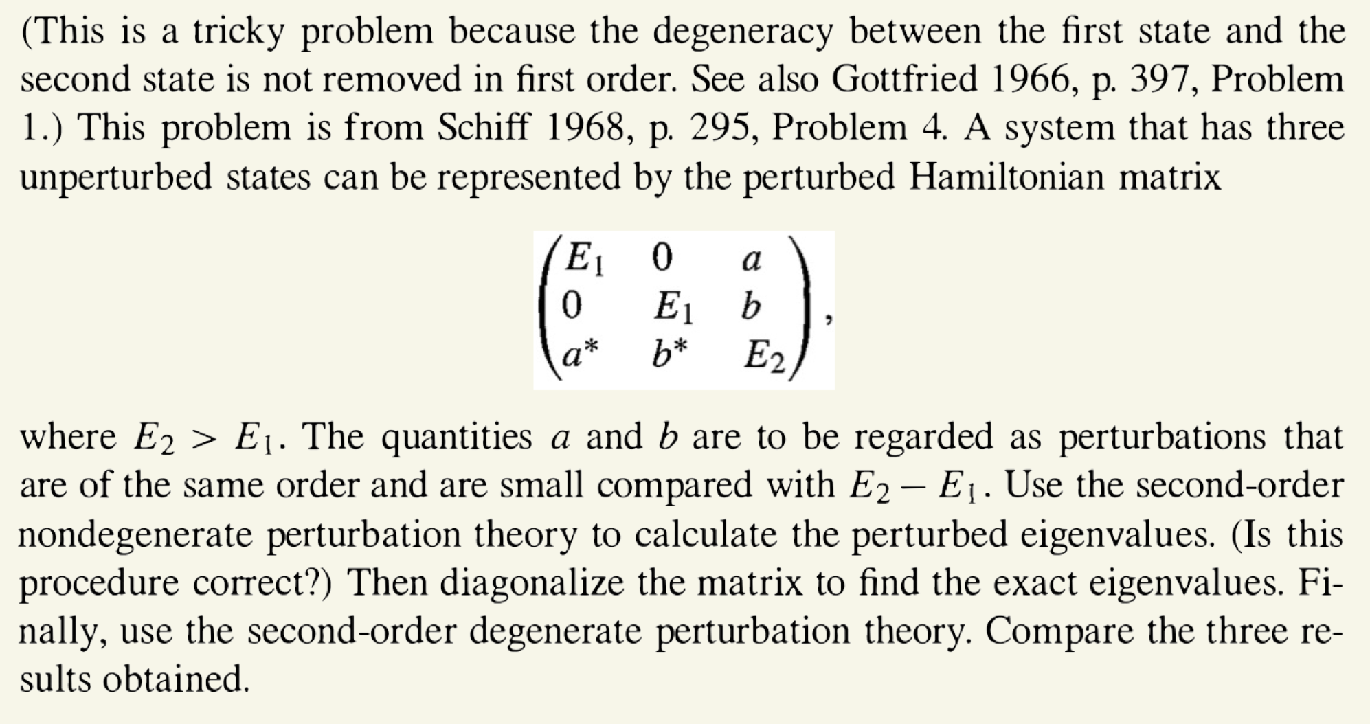 Solved (This is a tricky problem because the degeneracy | Chegg.com
