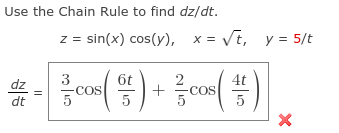 Solved Use the Chain Rule to find dz/dt. | Chegg.com