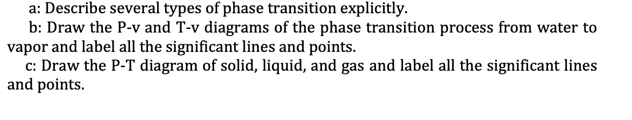 Solved a: Describe several types of phase transition | Chegg.com