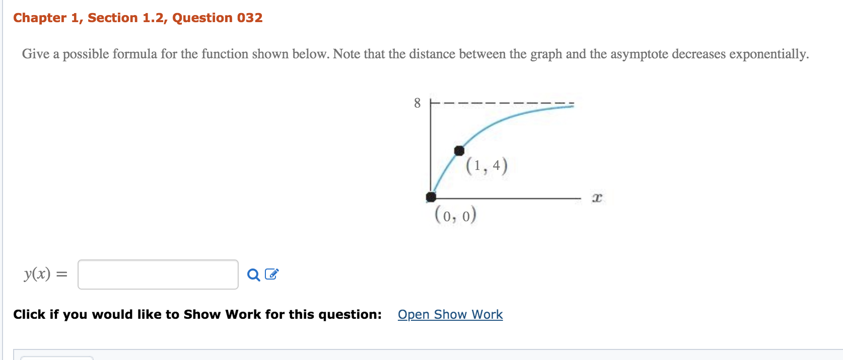 Solved Chapter 1, Section 1.2, Question 032 Give a possible | Chegg.com