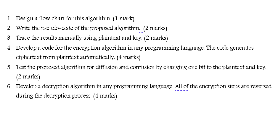Project: A new symmetric algorithm In both encryption | Chegg.com