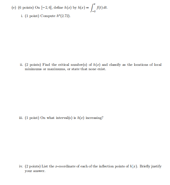 Solved Below is the graph of a function f(x) with domain | Chegg.com