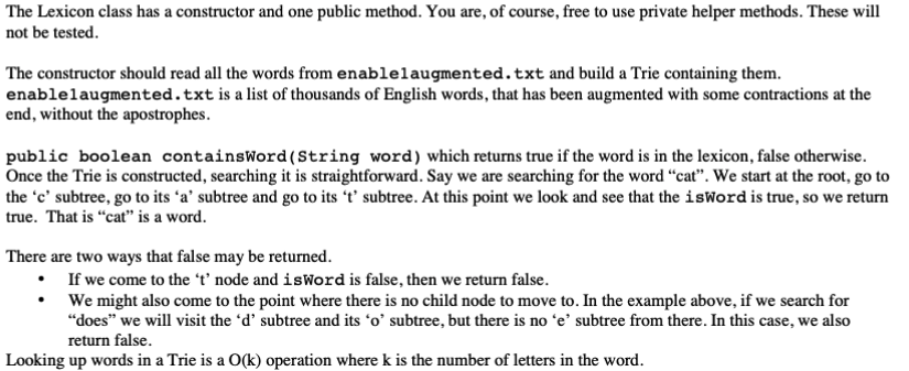 Your Assignment - SpellChecker.java You are to write | Chegg.com Your Assignment - SpellChecker.java You are to write | Chegg.com