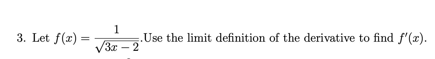 Solved Let f(x)=13x-22. ﻿Use the limit definition of the | Chegg.com