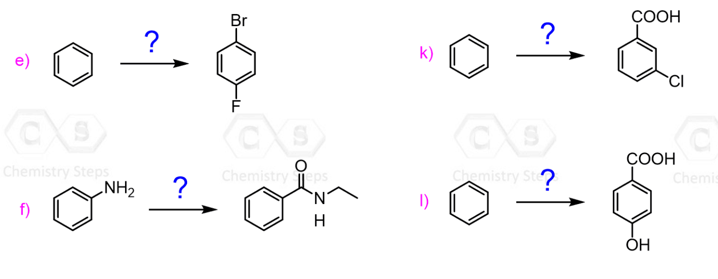 Solved Br COOH ? e) k) CI COOH Chemis chemistry s ? | Chegg.com