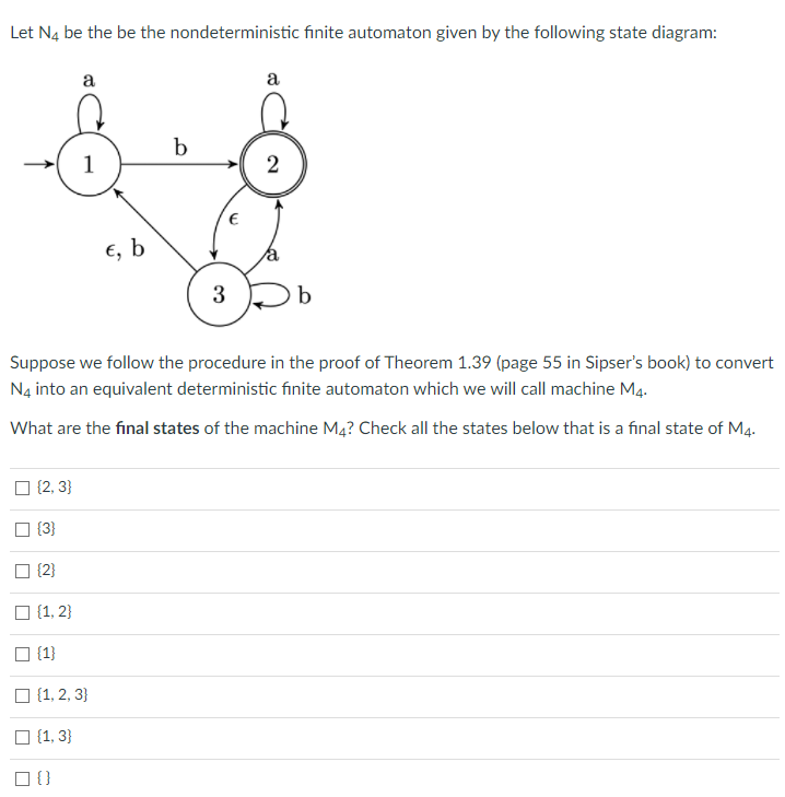 Solved Let N4 be the be the nondeterministic finite | Chegg.com