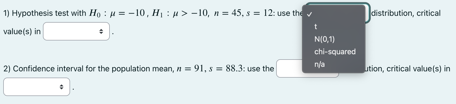 Solved 5) Confidence interval for the population mean, | Chegg.com