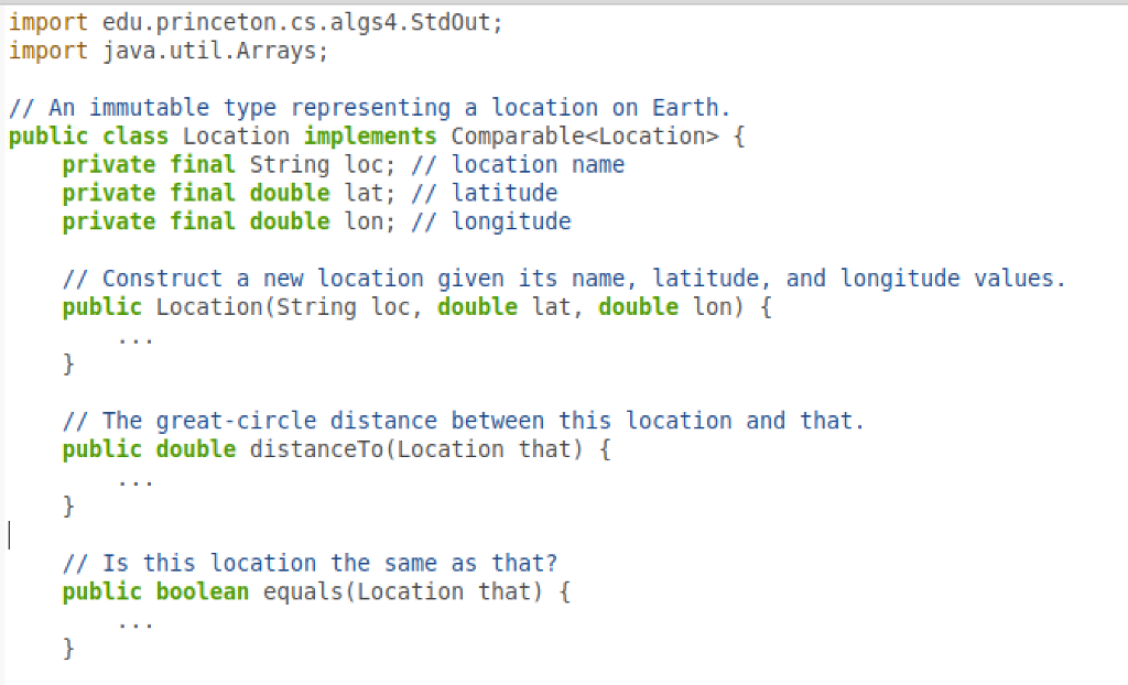 Solved Problem 2. (Comparable Geo Location) Implement an | Chegg.com