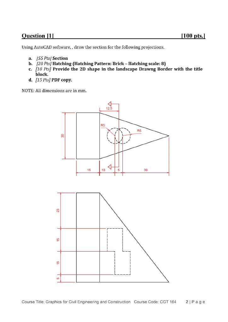 Solved also send me autocad file (dwg) via google drive and | Chegg.com