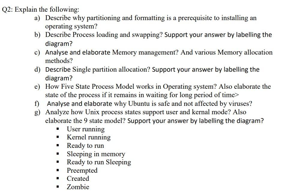Solved 22: Explain the following: a) Describe why | Chegg.com