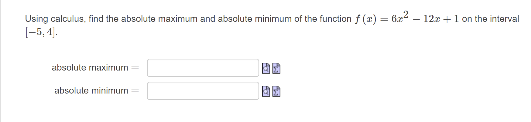 Solved Using calculus, find the absolute maximum and | Chegg.com