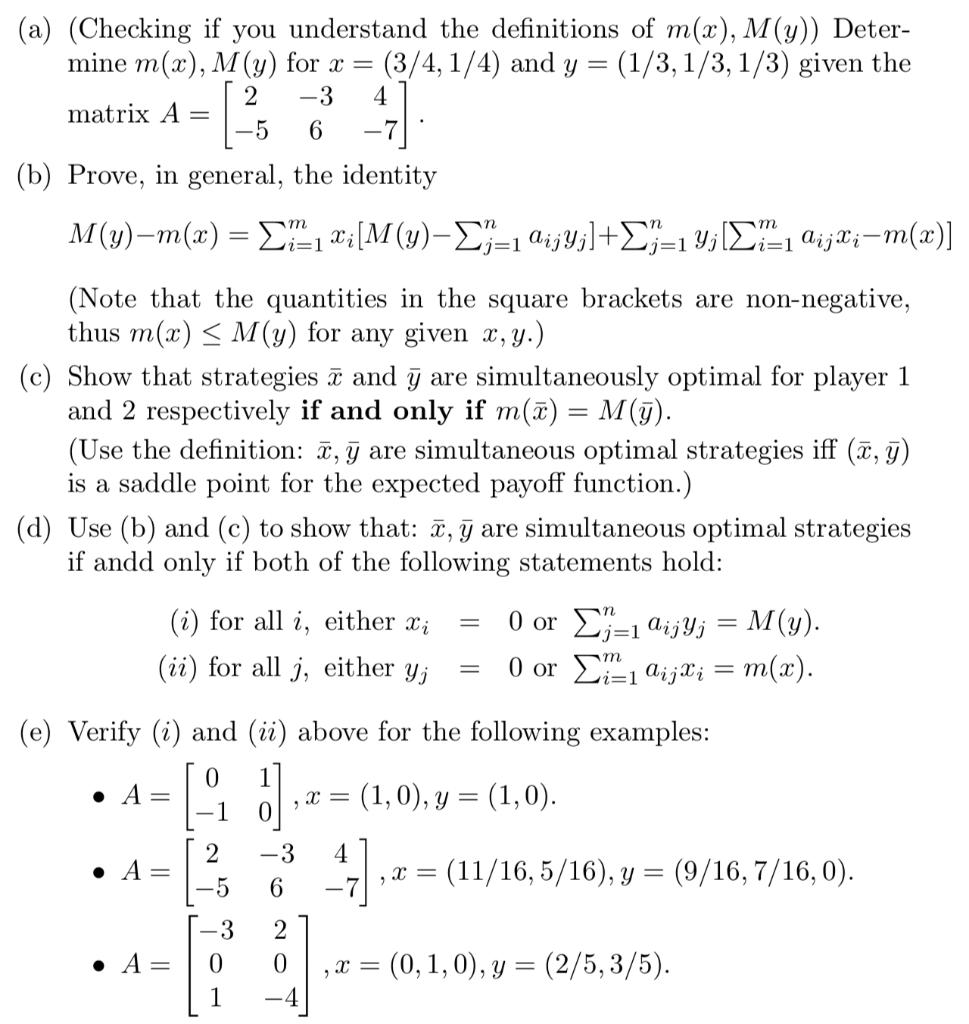 Given an (m×n) matrix A, let | Chegg.com