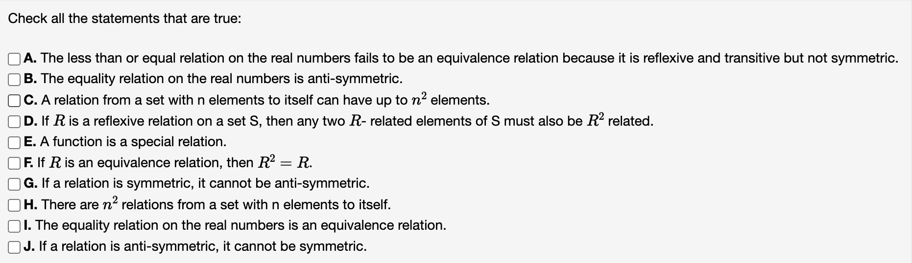 Solved Check all the statements that are true: A. The less | Chegg.com
