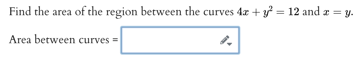 Solved Find the area of the region between the curves | Chegg.com