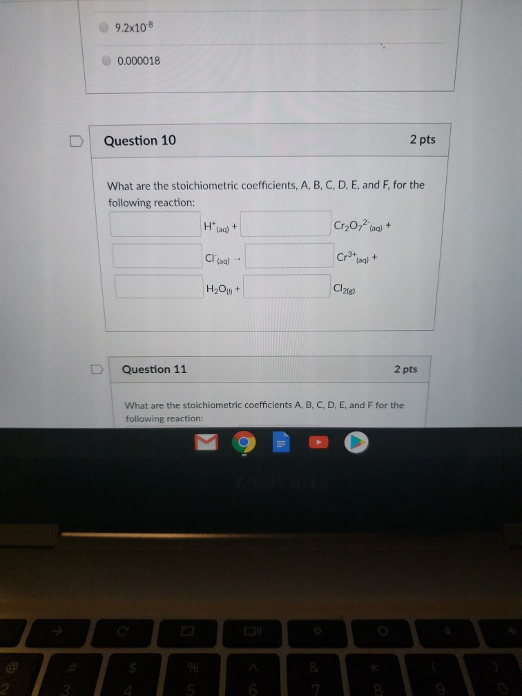 Solved 9.2x10-8 0.000018 DQuestion 10 2 pts What are the | Chegg.com Solved 9.2x10-8 0.000018 DQuestion 10 2 pts What are the | Chegg.com