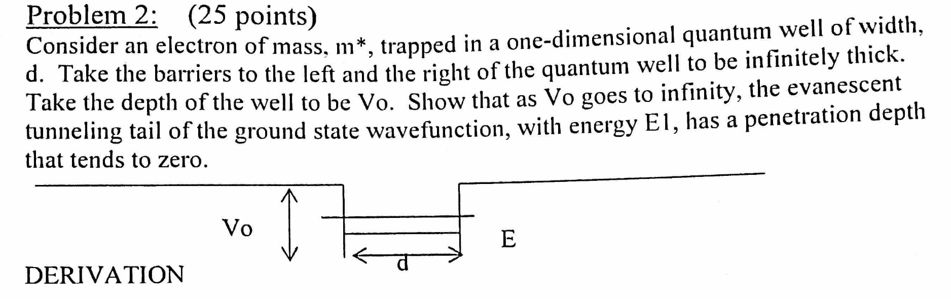 Solved Problem 2: (25 points) Consider an electron of mass, | Chegg.com
