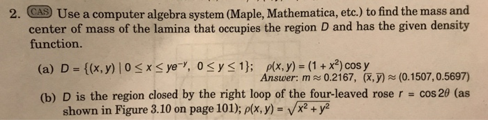 2. GAS Use a computer algebra system (Maple, | Chegg.com