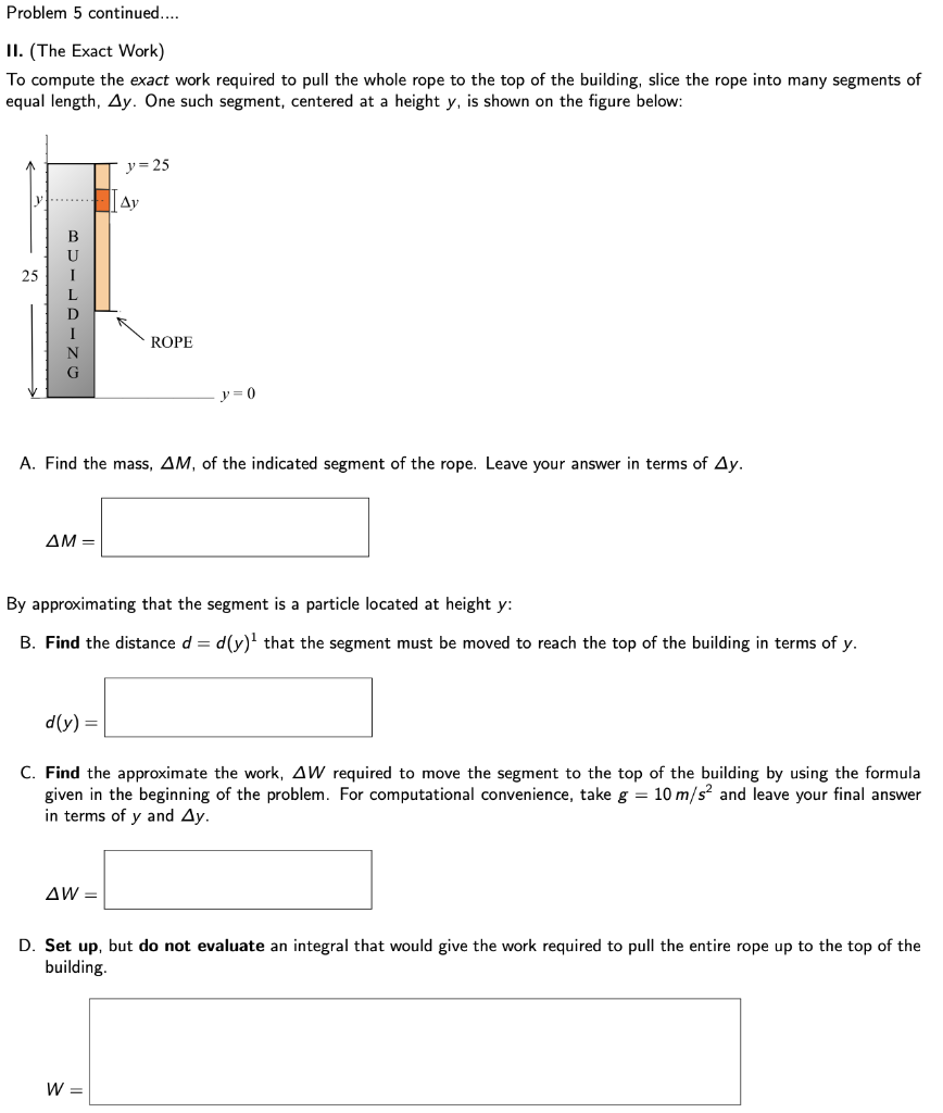 Solved W=Mgd where g is the acceleration due to gravity. A | Chegg.com