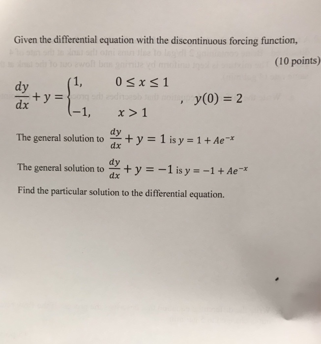 Solved Given the differential equation with the | Chegg.com