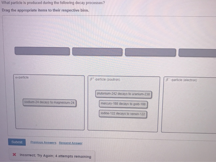Solved What particle is produced during the following decay | Chegg.com
