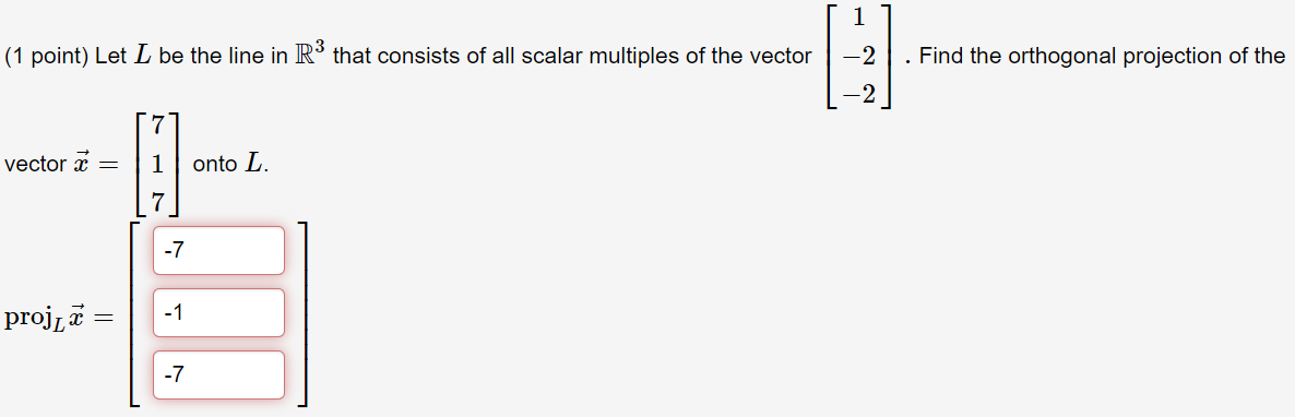 Solved I dont know why my answer is wrong, - 9/9 = -1 *L | Chegg.com