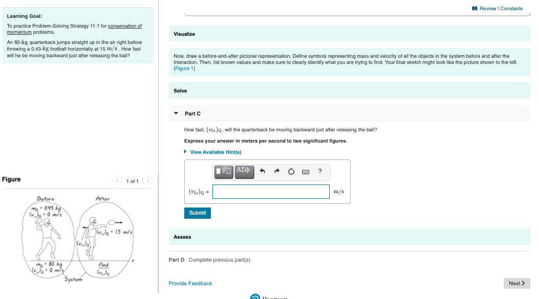 Solved PROBLEM SOLVING STRATEGY 11.1 Conservation of | Chegg.com