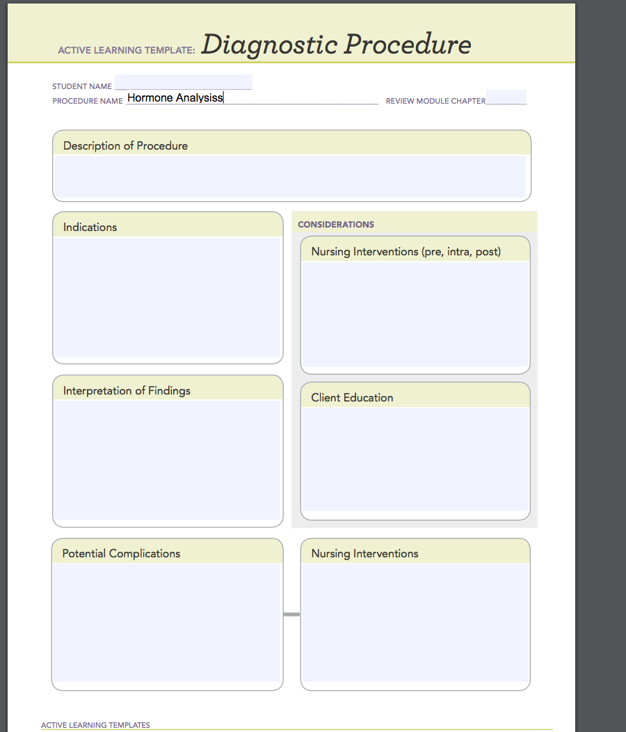 Solved Fill ATi Template Procedure Postpartum Chegg