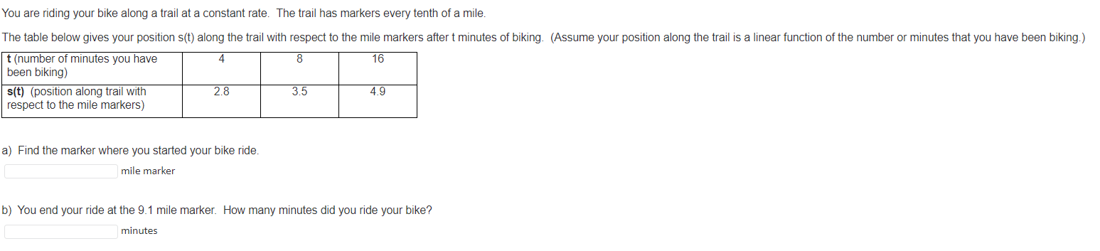 Solved You are riding your bike along a trail at a constant | Chegg.com