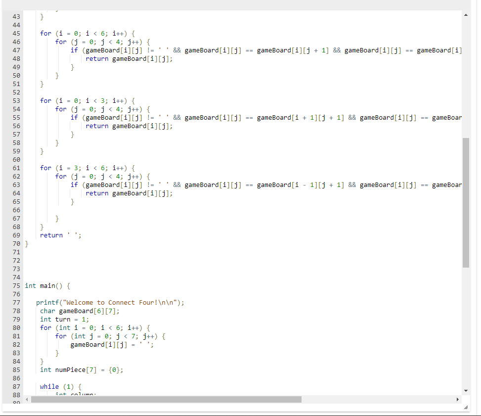 Solved \#include 〈stdio.h〉 void placePiece(char | Chegg.com