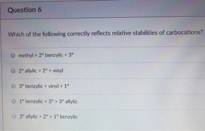 Solved Question 6 Which of the following correctly reflects | Chegg.com