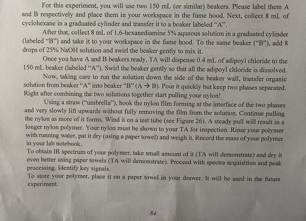Solved Pre-lab preparation In your lab notebook, prepare the | Chegg.com