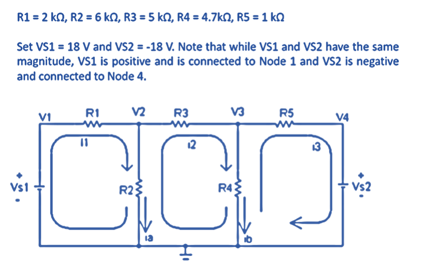 Solved R1 = 2 kN, R2 = 6 kN, R3 = 5 kN, R4 = 4.7k, R5 = 1 ks | Chegg.com