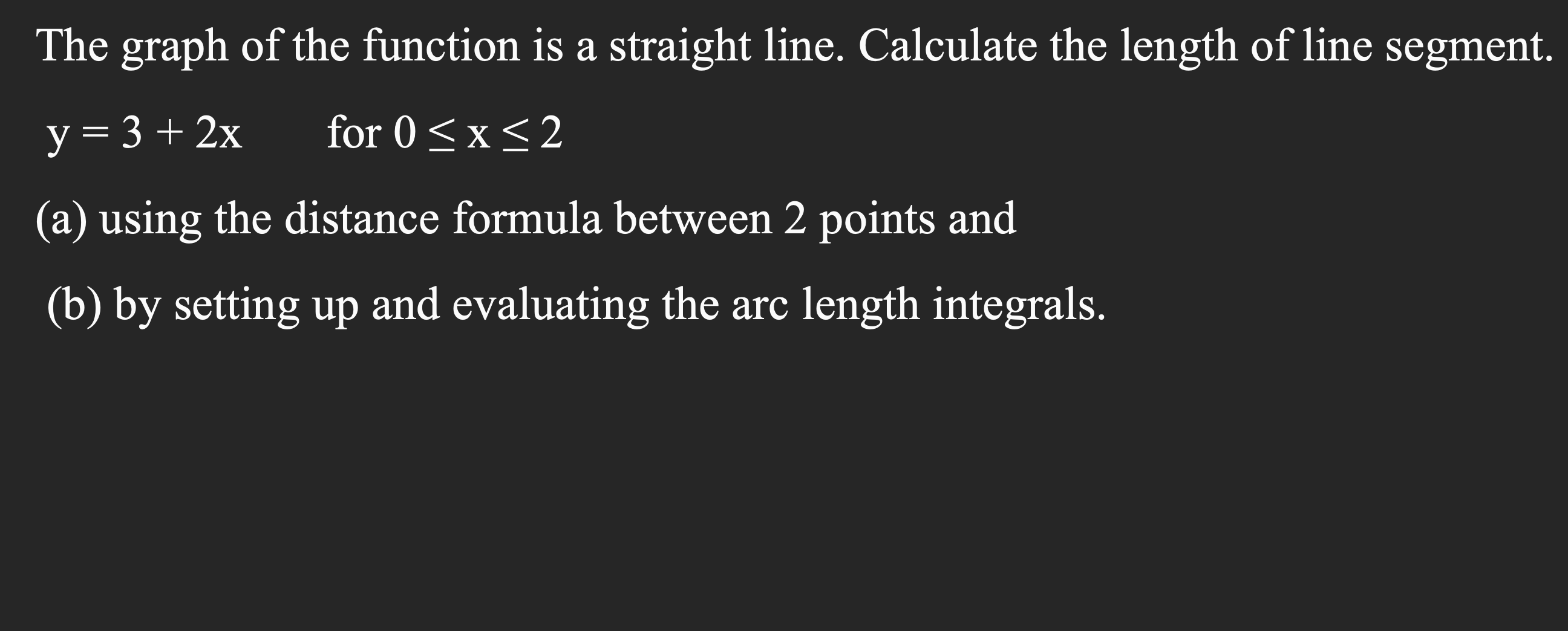 Solved The graph of the function is a straight line. | Chegg.com
