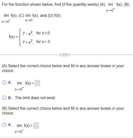 Solved For the function shown below, find (if the quantity | Chegg.com